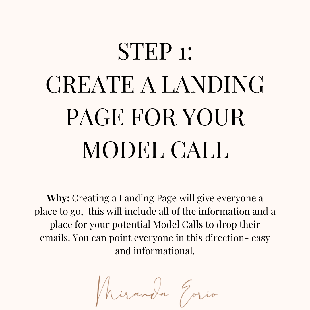 How To Make The Most of Your Model Call - www.mirandaeoriophoto.com/blog